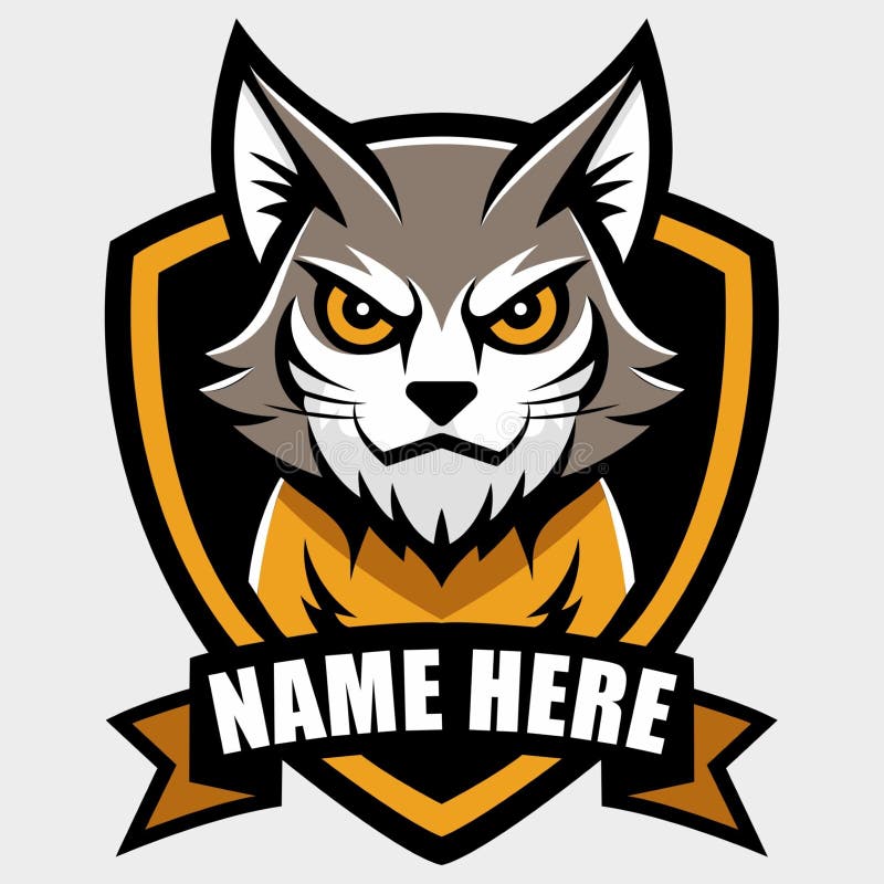 Dynamic Cat Gaming Mascot Logo with Bold Design Elements for Streamers ...