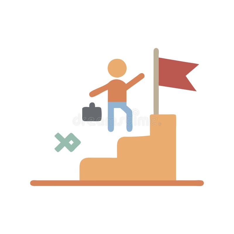 Dynamic Challenge Icon for Inspiration Stock Illustration ...