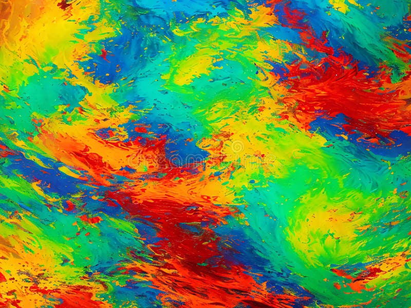 Dynamic and Chaotic Composition of Colors and Textures on Canvas Stock ...