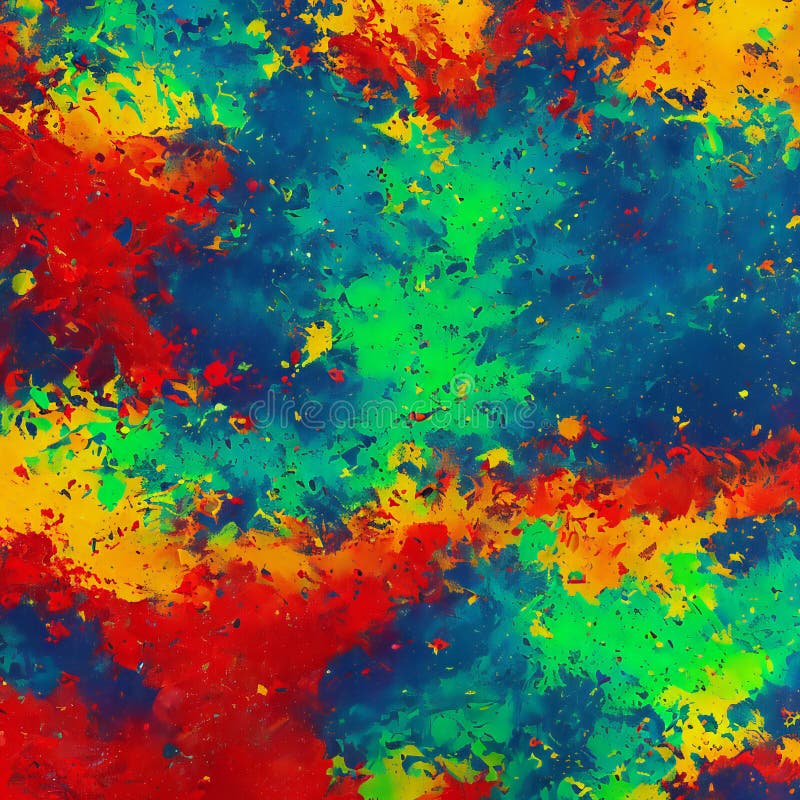 Dynamic and Chaotic Composition of Colors and Textures on Canvas Stock ...