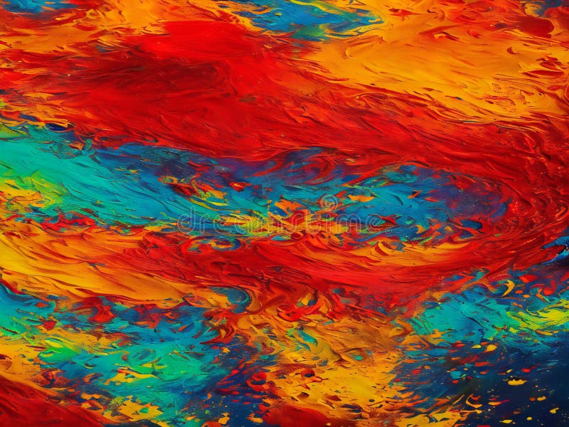 Dynamic and Chaotic Composition of Colors and Textures on Canvas Stock ...