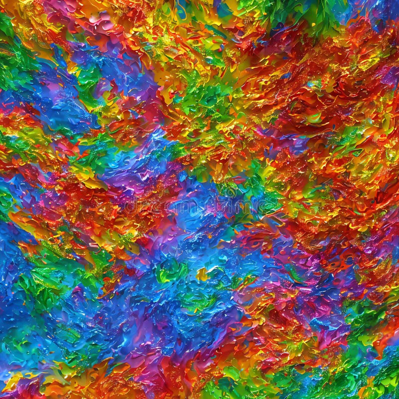 Dynamic and Chaotic Composition of Colors and Textures on Canvas Stock ...