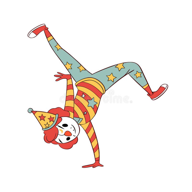 Dynamic Cartoon Circus Performer Character Stock Vector - Illustration ...