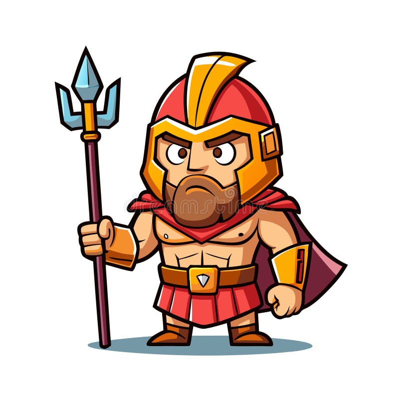 Dynamic Fierce Gladiator Character Design Stock Vector - Illustration ...