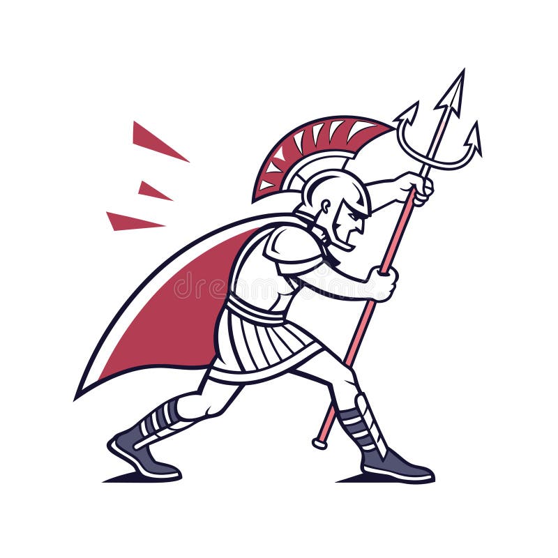 Dynamic Fierce Gladiator Character Design Stock Vector - Illustration ...