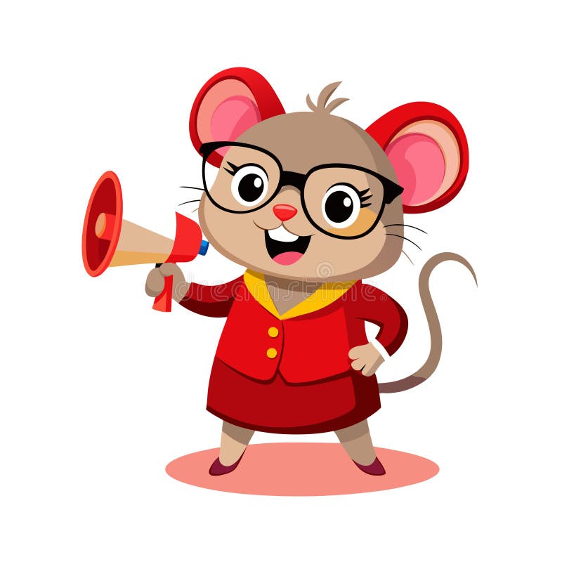 Dynamic Margie the Motivational Mouse Character Stock Vector ...