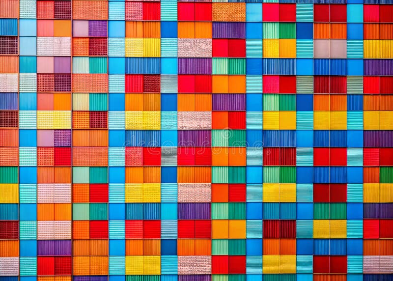 Dynamic Checkered Architectural Textures a Collection of Colorful ...