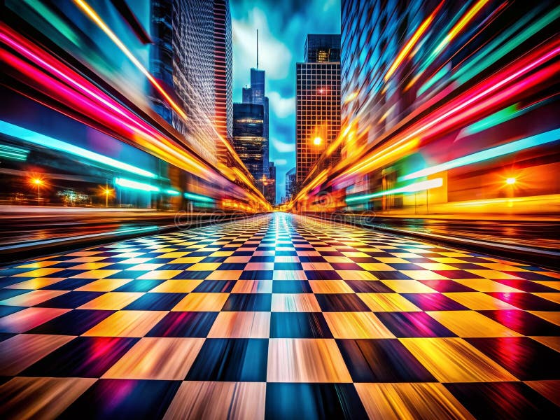 Dynamic Checkered Long Exposure Background Design for a Modern Business ...