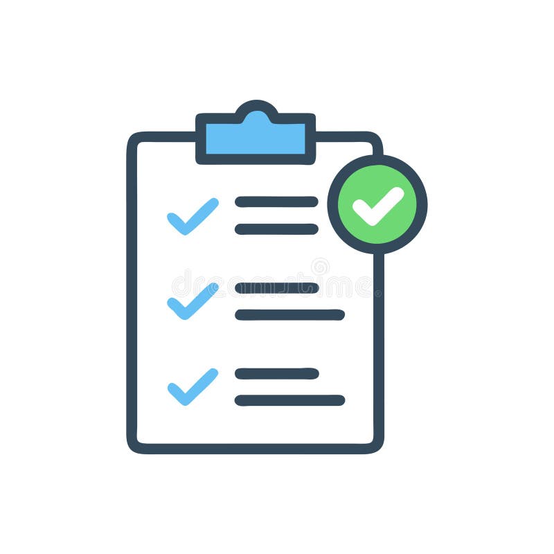 Dynamic Checklist Icon for Productivity Stock Image - Illustration of ...