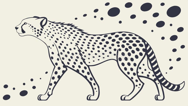 Dynamic Cheetah Illustration, Wild Animal and Speed Vector Design ...