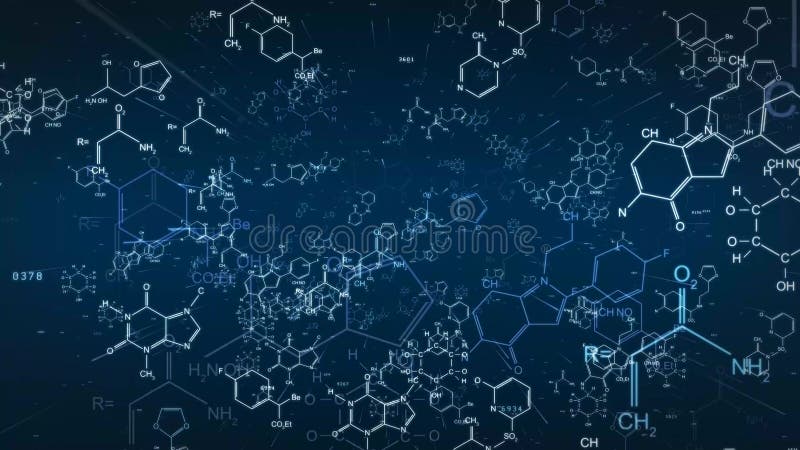 Dynamic Chemical Structure Matrix Stock Video - Video of bonds ...