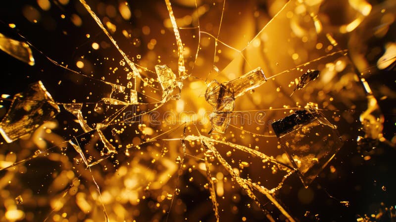 Dynamic Chemistry Experiment Featuring Splashes of Golden Liquid Inside ...