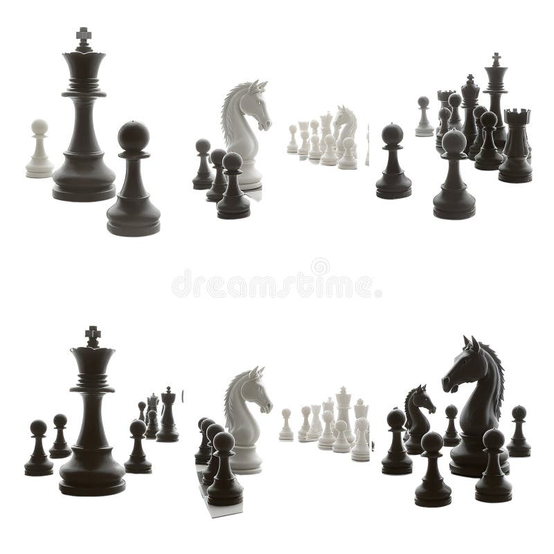 Dynamic Chess Game Setup with Strategic Pieces Ready for Action, a ...