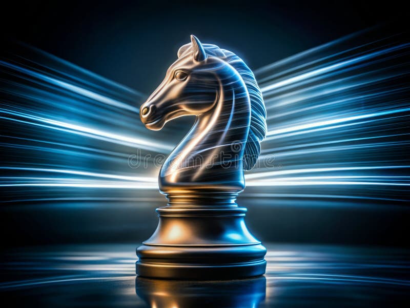 Dynamic Chess Knight Abstract Long Exposure Image for Graphic Design ...