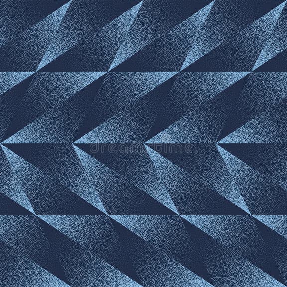 Dynamic Chevron Seamless Pattern Trendy Dot Work Vector Blue Abstract ...