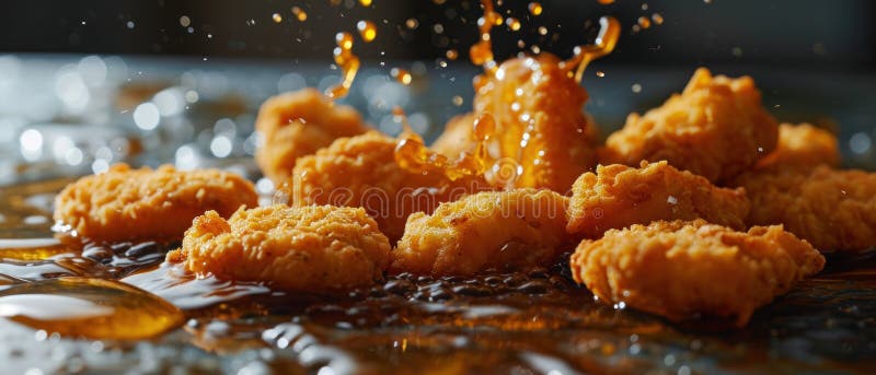 Dynamic Chicken Nuggets Advertisement with Flying Sauce - AI Generated ...