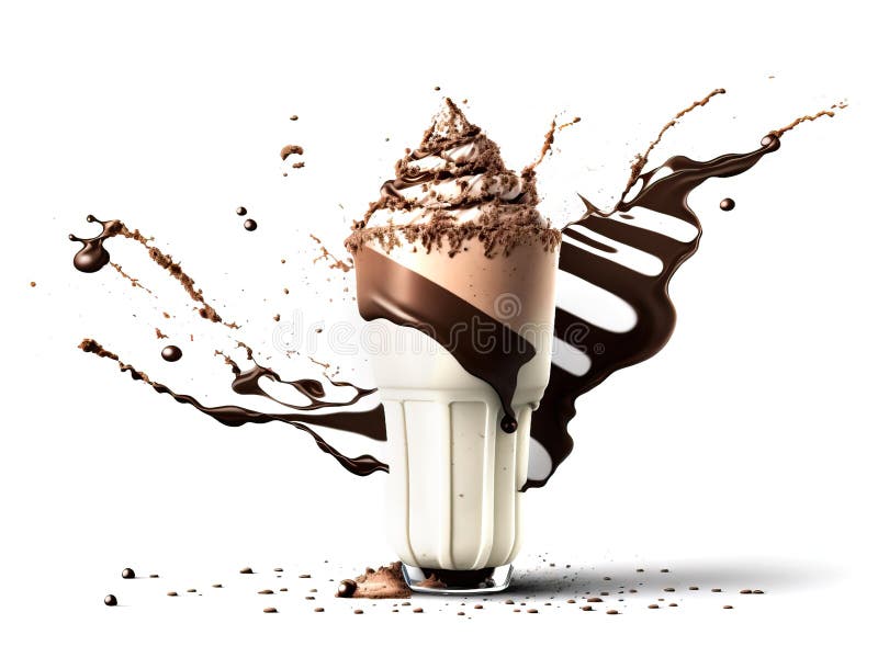 Dynamic Splash Chocolate Milk Glass Stock Photos - Free & Royalty-Free ...