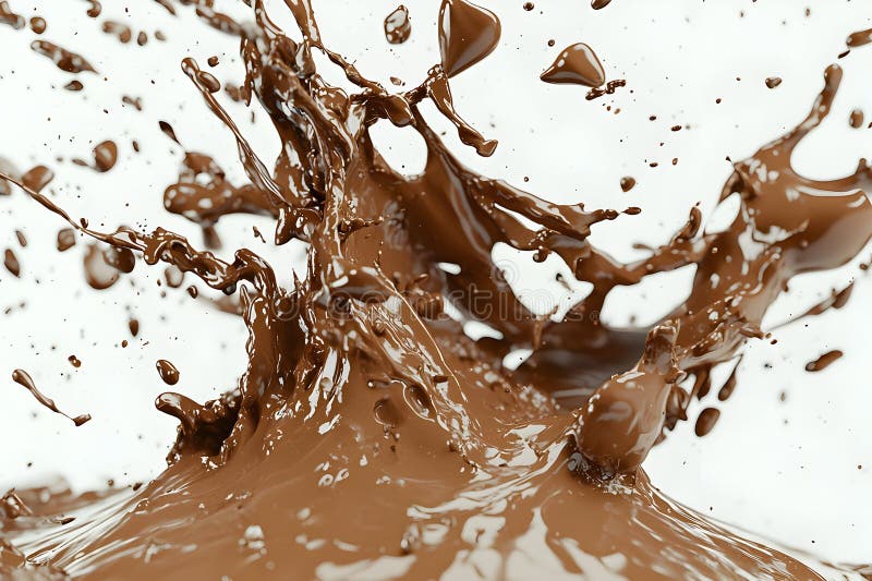 Dynamic Chocolate Splash: Abstract Brown Liquid Burst Stock ...