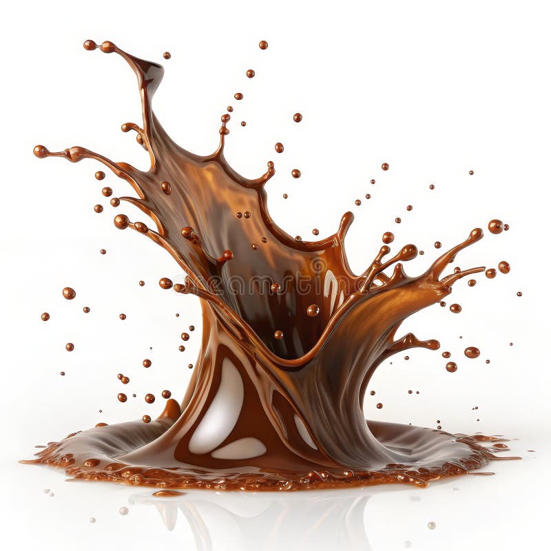Dynamic Chocolate Splash 3D Render, Brown Liquid, Beverage Concept ...