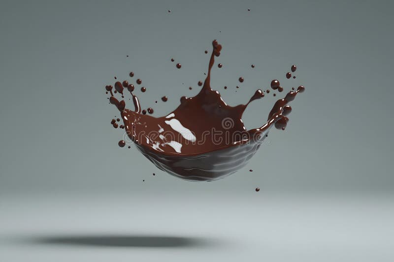 Dynamic Chocolate Splash: Rich Brown Liquid Burst Stock Illustration ...