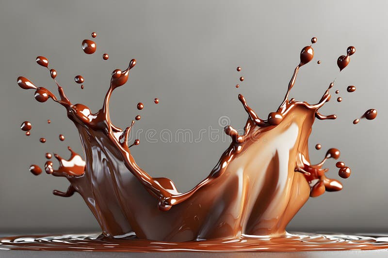 Dynamic Chocolate Splash: Rich Brown Liquid Burst Stock Illustration ...