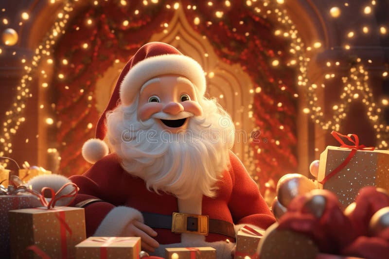 Dynamic Christmas Scenes Capturing the Stock Illustration ...