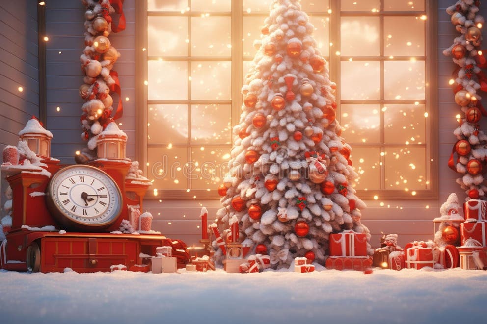 Dynamic Christmas Scenes Capturing the Stock Illustration ...