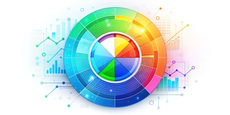 Visualizing Business Data Insights with a Colorful FourAspect Circle ...