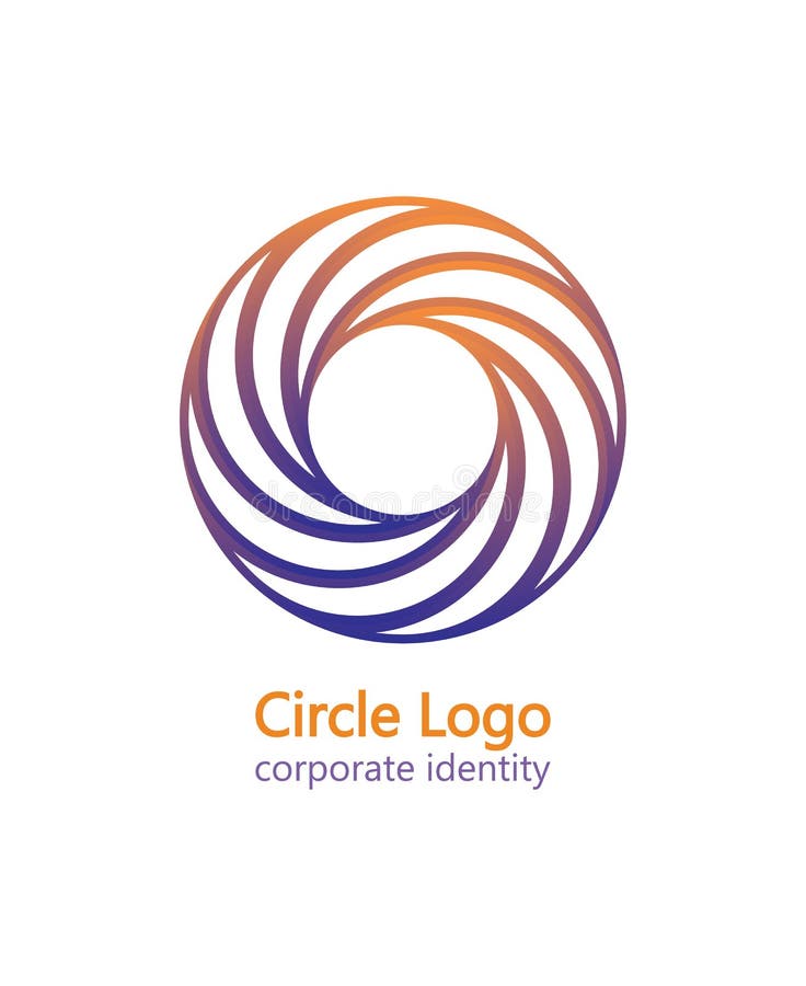 Dynamic Circle Logo. Colorful Swirl Corporate Icon Stock Vector ...