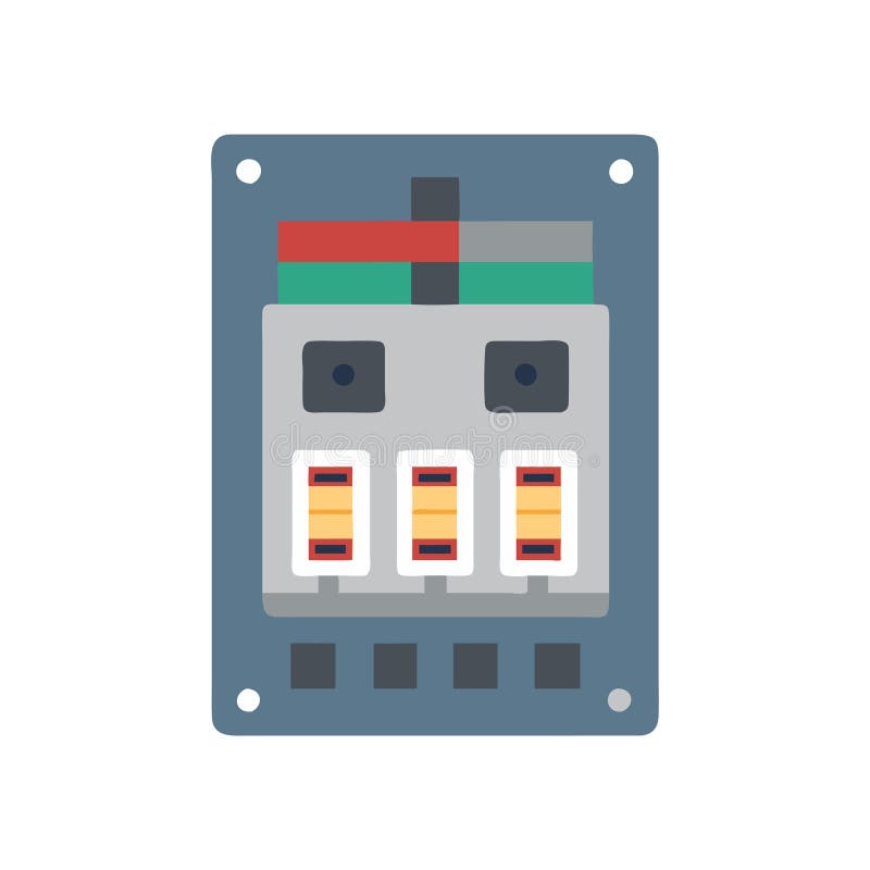 Dynamic Circuit Breaker Box Graphic for Home Use Stock Vector ...