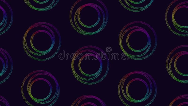 Vibrant Rainbow Lines in Dynamic Circular Pattern on Black Background ...