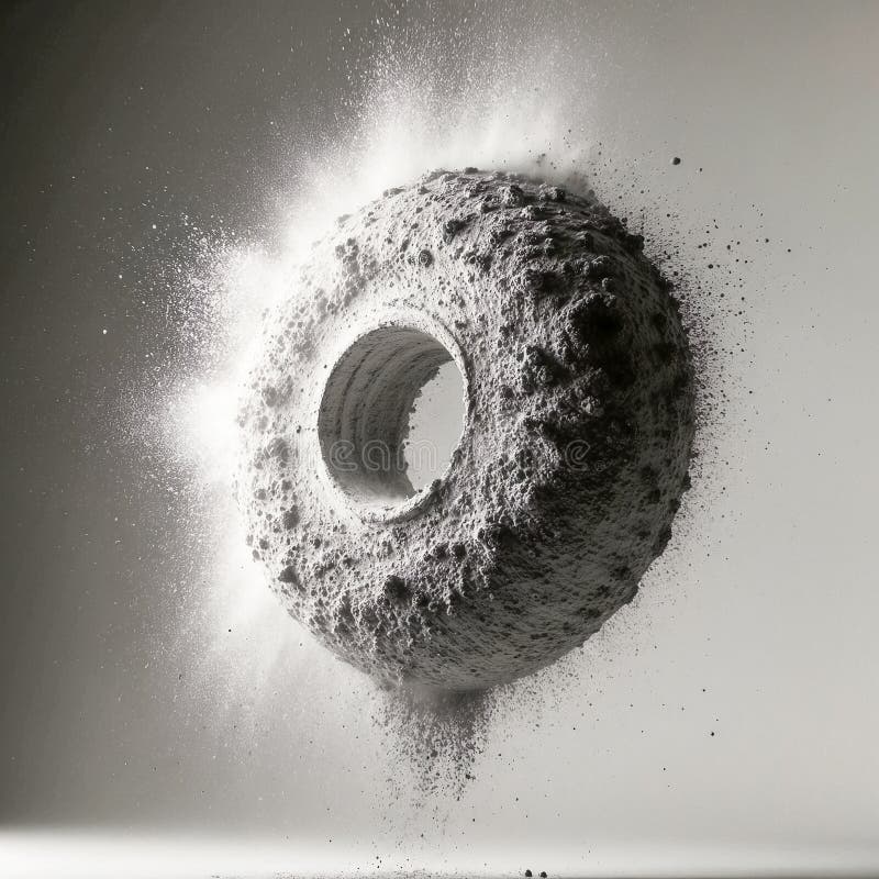 Dynamic Circular Powder Explosion, Frozen in Time. for Illustrating ...