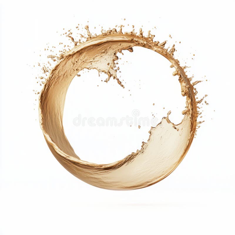 A Dynamic Circular Splash of Sand, Captured in Motion and Set Against a ...