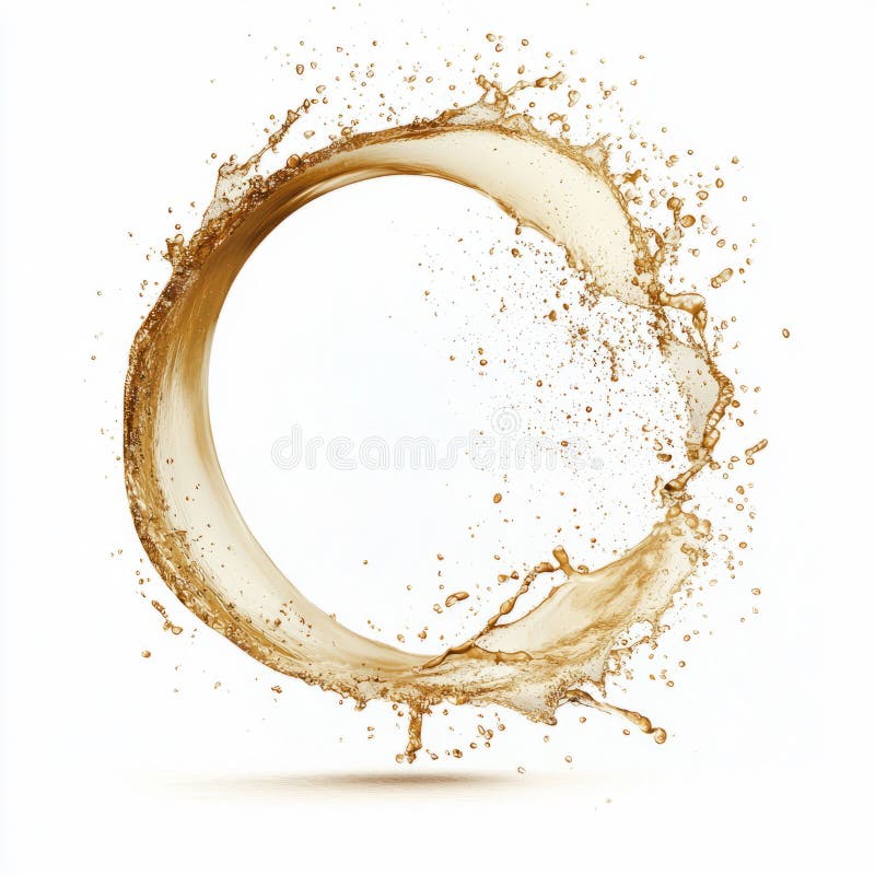A Dynamic Circular Splash of Sand, Captured in Motion and Set Against a ...