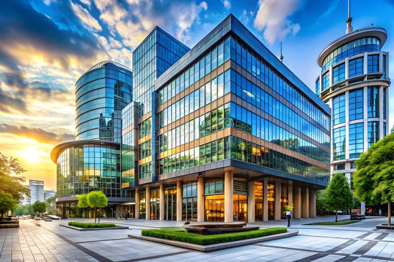 Modern Architectural Landscape of Commercial Buildings Stock ...