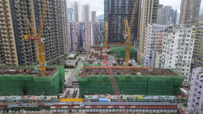 May 5 2025 Urban Construction Site with Cranes and Building Projects in ...