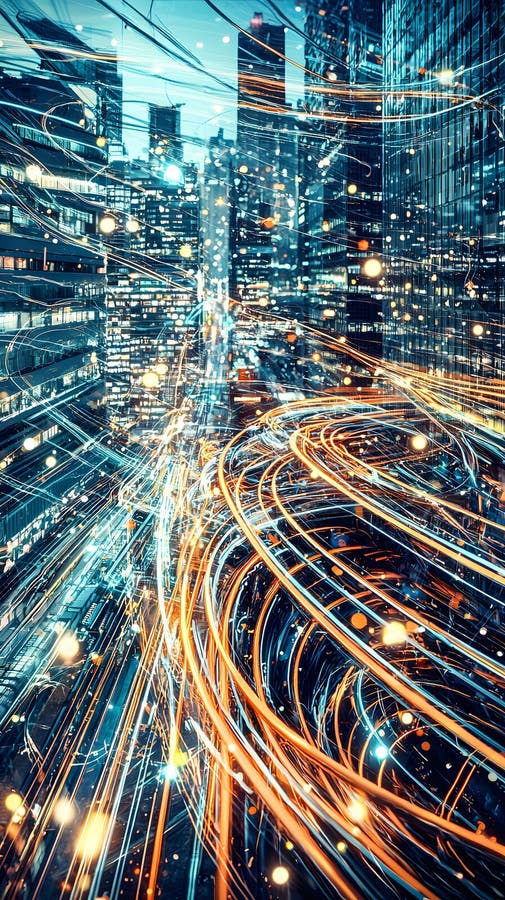 Bustling Metropolis, Captured from a Ground-level Perspective. the ...