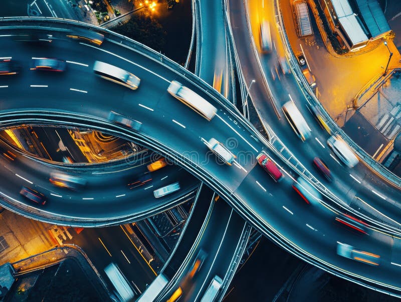 Dynamic City Traffic Flows on an Illuminated Highway during Twilight ...