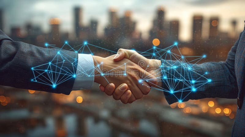 Connected Partnership stock illustration. Illustration of innovation ...