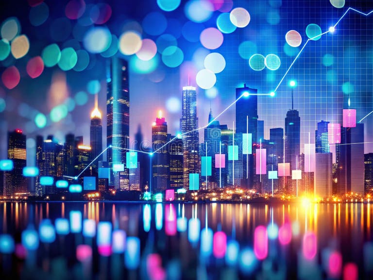 Dynamic Cityscape Data Visualization a Stunning Bokeh Background for ...