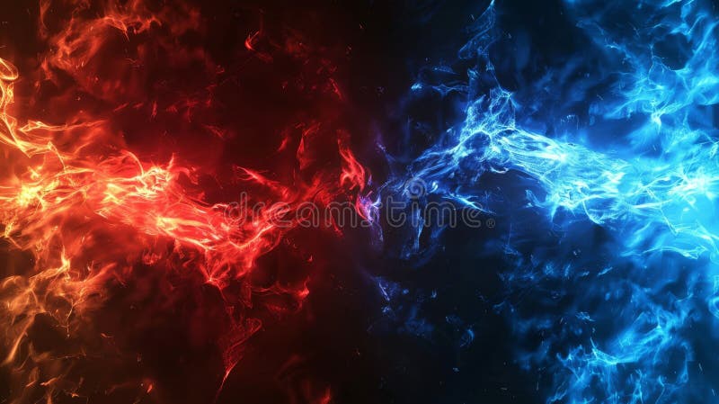 A Dynamic Clash of Fire and Ice Energy Waves is Truly Mesmerizing and ...