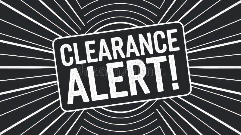 Bold Clearance Sale Alert Graphic Radiating Lines - Eye-Catching ...