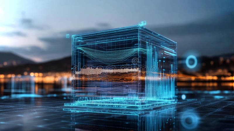 Dynamic Climate Data Visualized in a Floating Cube As a Hologram Over a ...