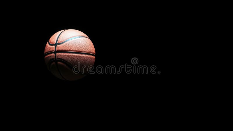 Dynamic Close Up of a Basketball in Flight Stock Illustration ...