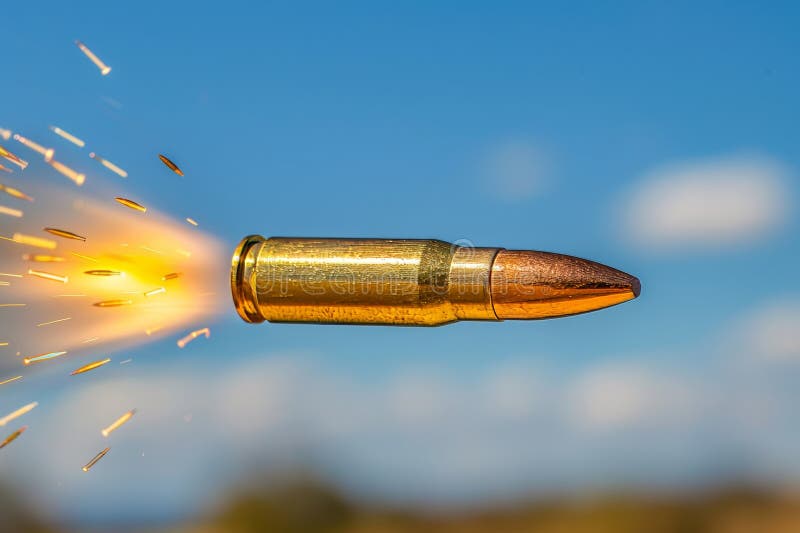 Dynamic Close Up of Bullet Casing Ejecting from Gun, Capturing Action ...