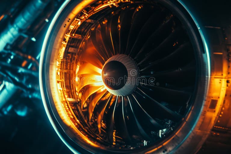 A Dynamic Close-up of a Jet Engine Showcasing Its Intricate Design and ...