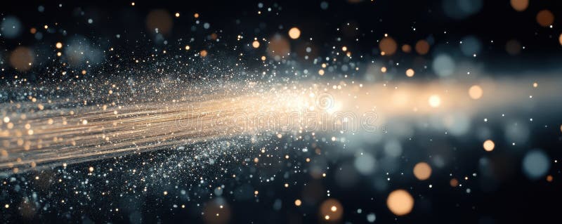 Dynamic Close-up of an Optical Fiber Cable Illuminated with Glowing ...