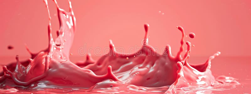 Close-up of Pink Liquid Splash with Vibrant Droplets Stock Photo ...