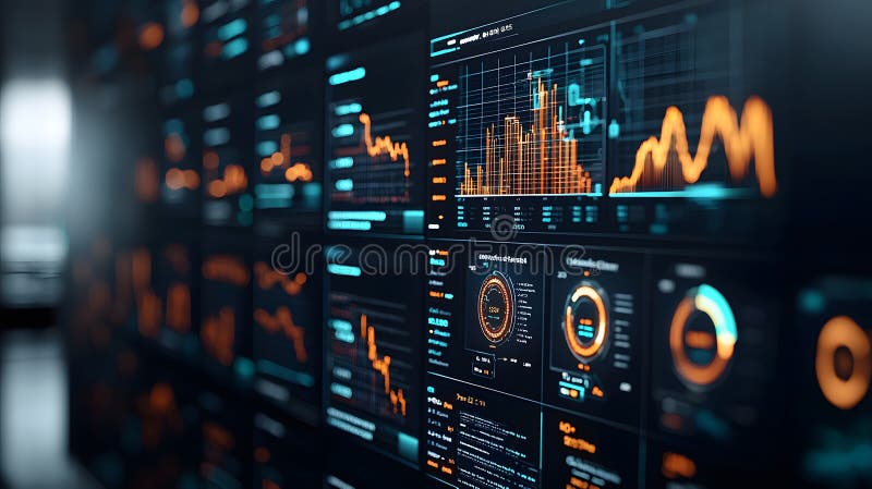 Dynamic Close-Up of Real-Time KPI Indicators Showcasing Data Insights ...
