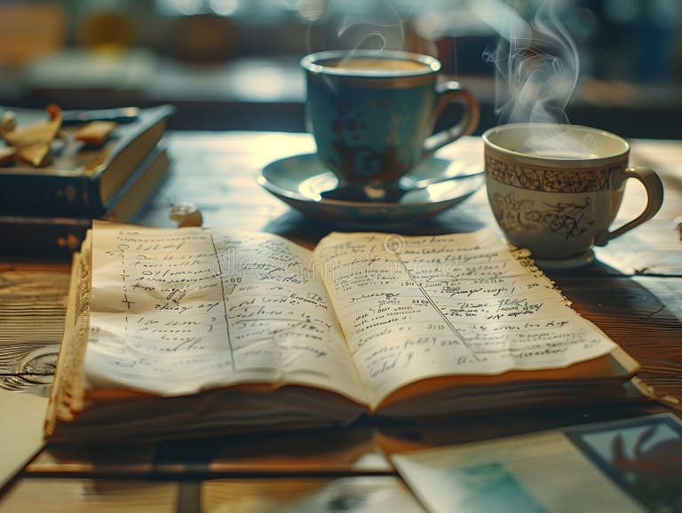 Dynamic Close Up of Turning Script Pages with Annotations and Steaming ...